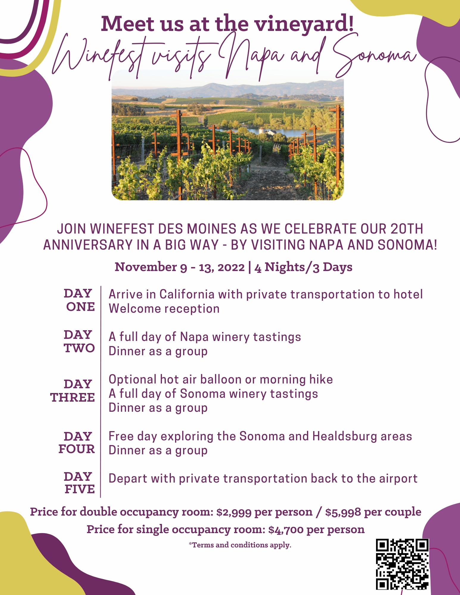 Winefest Anniversary Trip | Winefest Des Moines
